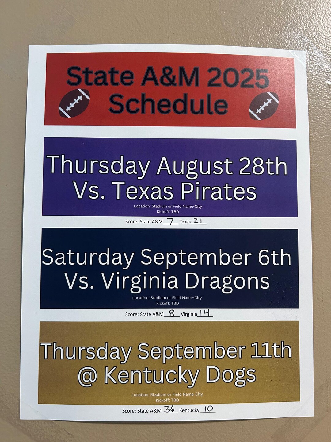 Customizable Football Schedule | Printable Football Schedule | for ...