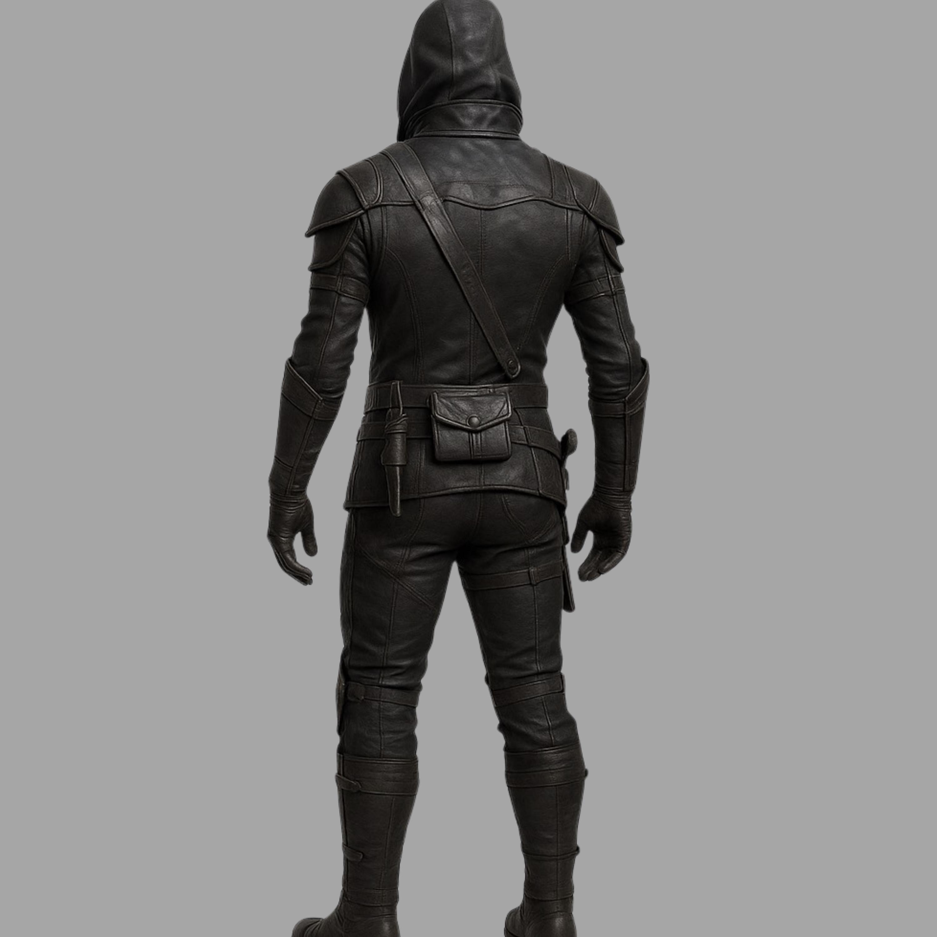 Handmade Leather Assassin Costume, Hooded Medieval Rogue Armor - Gothic ...