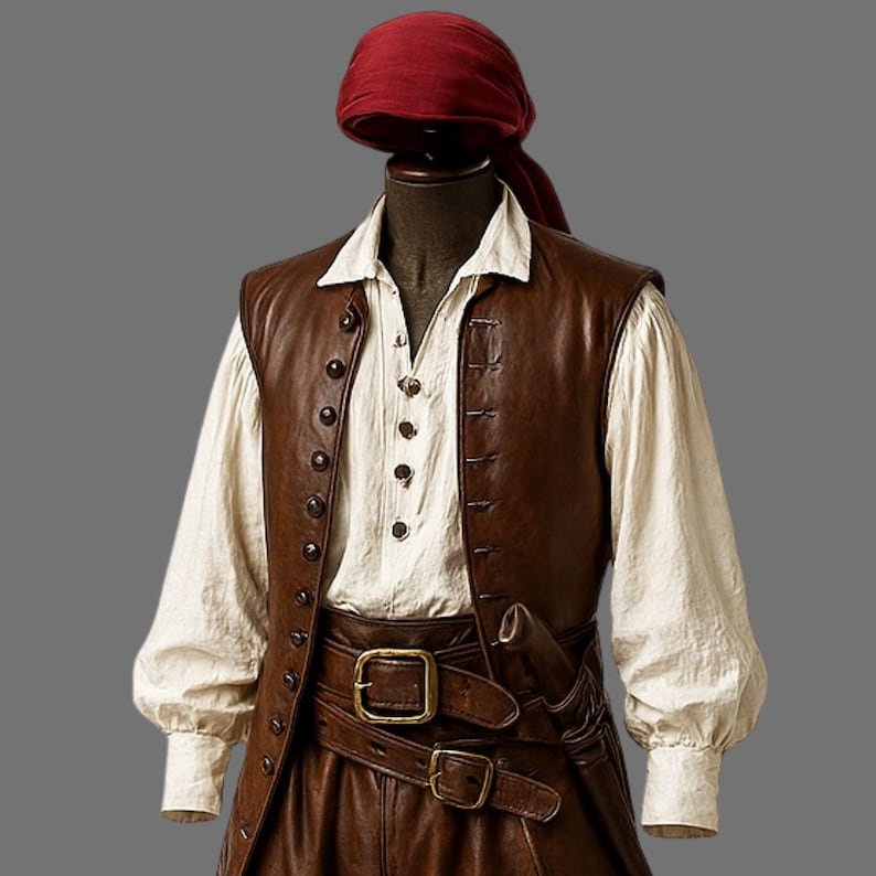 Handcrafted Leather Pirate Costume, Renaissance Fair, LARP Cosplay - Etsy