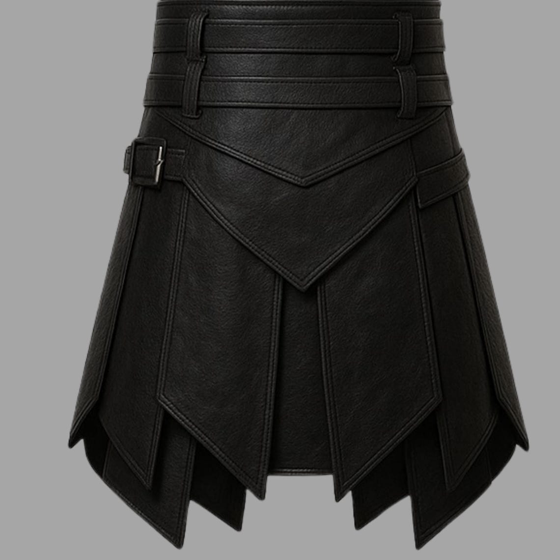 Handmade Black Leather Warrior Kilt, LARP Cosplay Tactical Skirt - Etsy