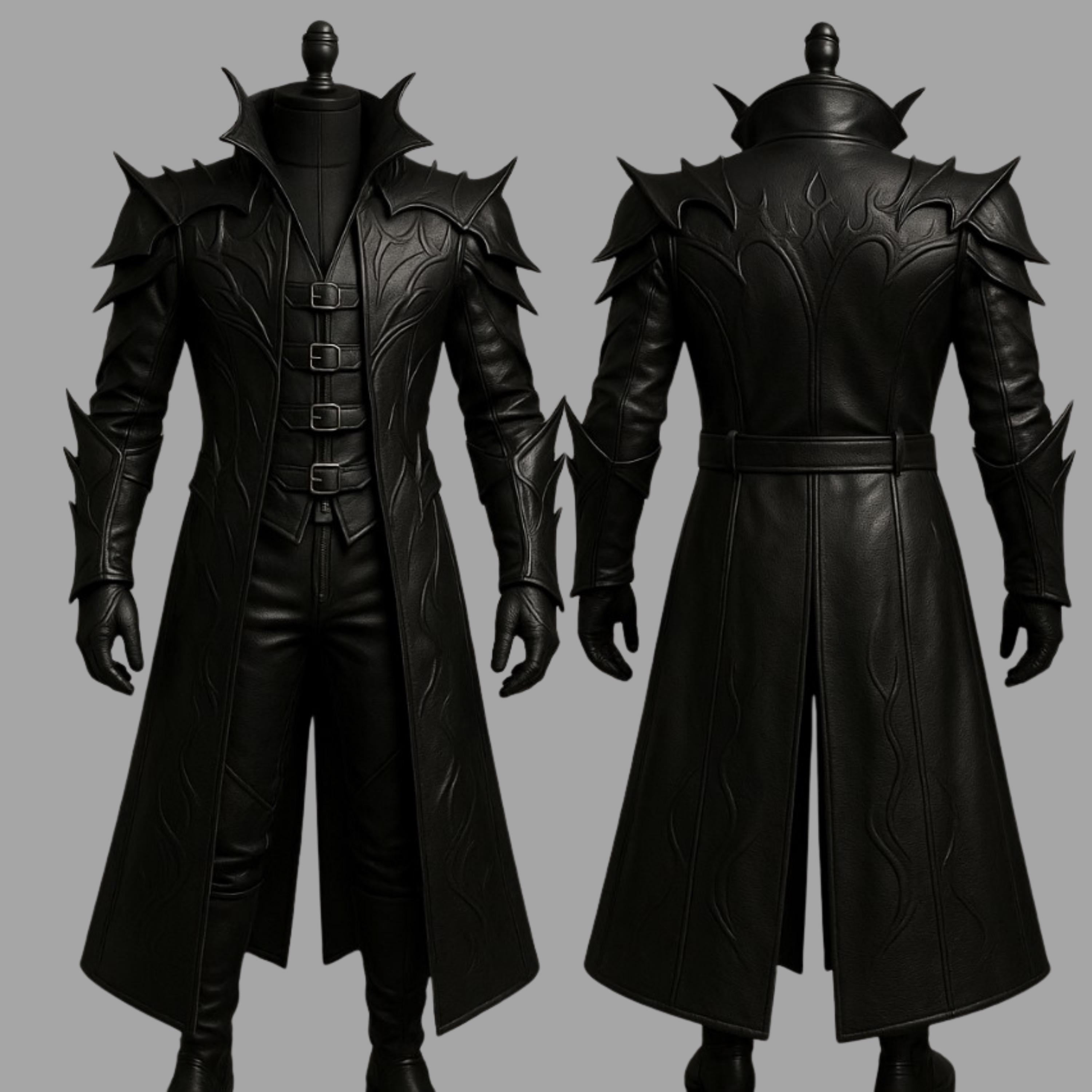 Handmade Black Leather Inferno Costume, Gothic Devil May Cry Style - Etsy