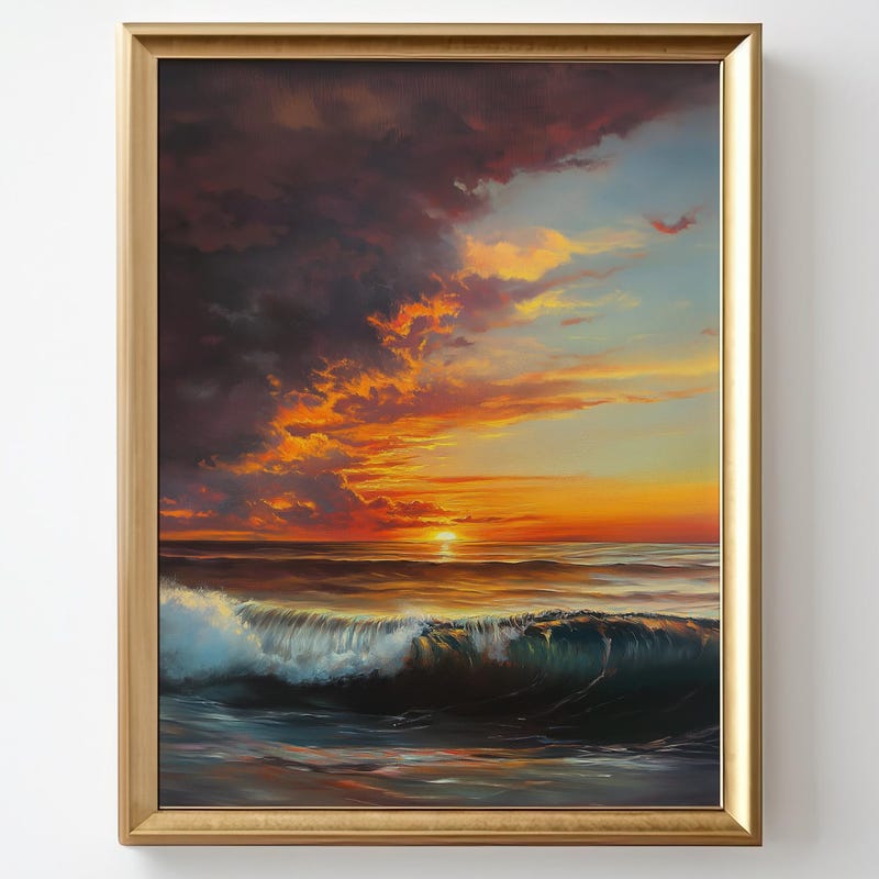 Sunset Oil Painting - Etsy