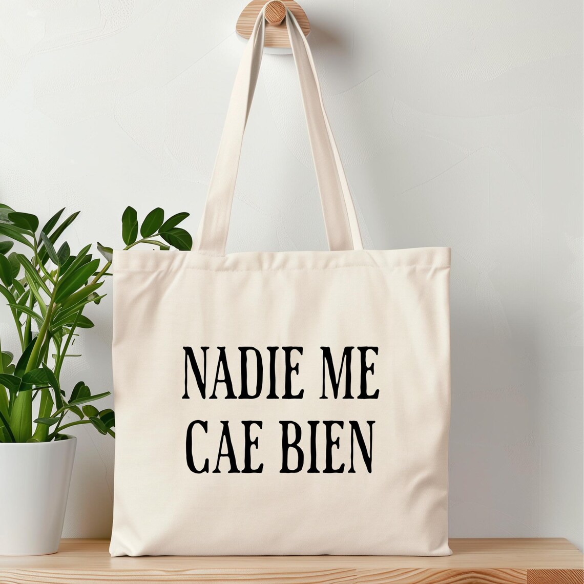 Sarcastic Quote Tote Bag – Nadie Me Cae Bien, Canvas Tote - Etsy