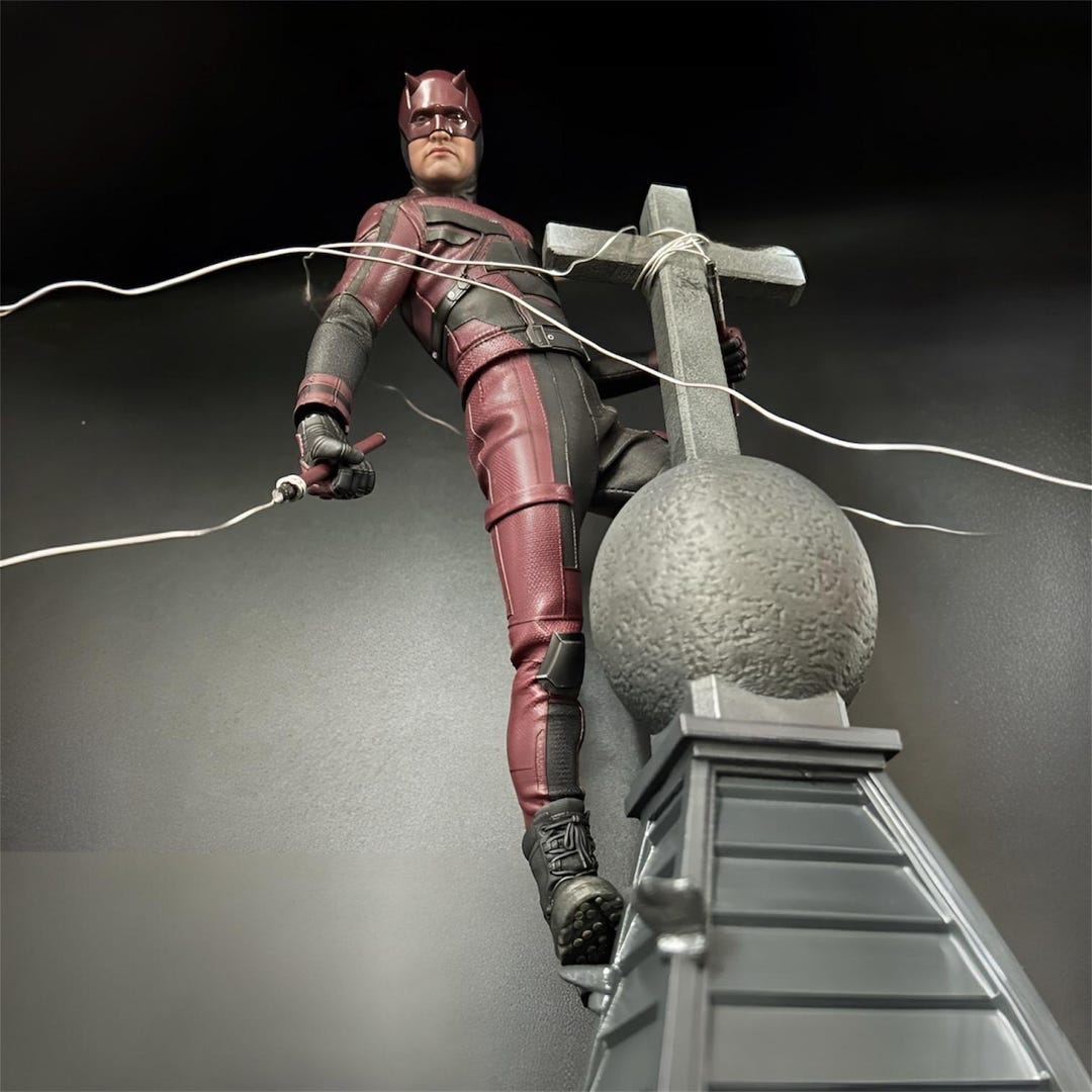 Large Cross Spire Church Diorama for Daredevil Spider-man Hot Toys 1/6 ...