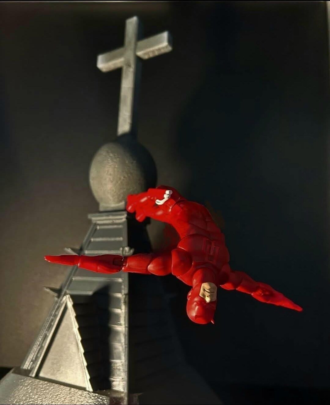 Small Cross Spire Church Diorama for Daredevil Spider-man Mafex Marvel ...
