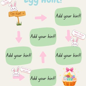 Easter Egg Scavenger Hunt Map With Hints! Downloadable Customizable ...