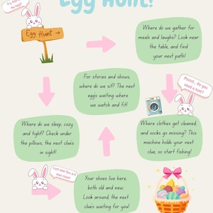 Easter Egg Scavenger Hunt Map With Hints! Downloadable Customizable ...