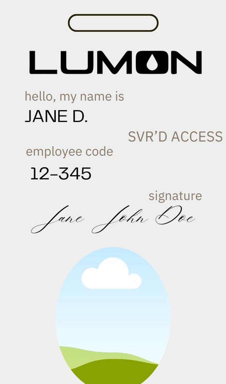 Severance Lumon ID Badge Template - Etsy