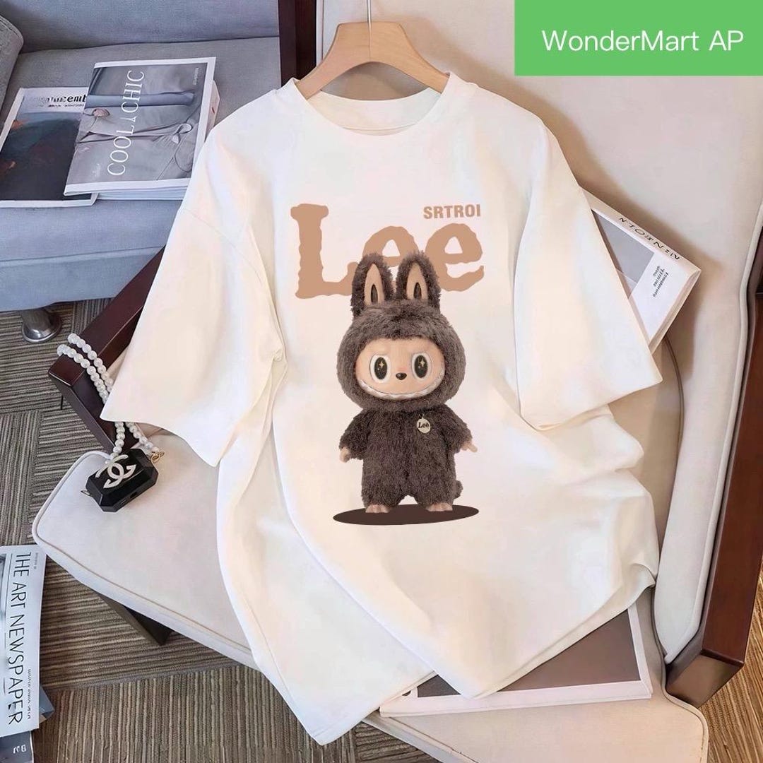 Labubu Theme T-shirt | Cute Pop Mart Style Tee | Harajuku Oversized ...