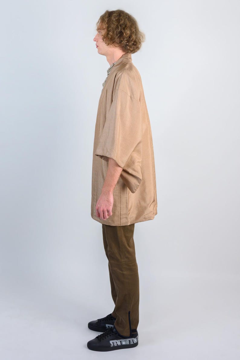 Champagne Gold Haori Kimono | Japanese Boho Jacket - Etsy