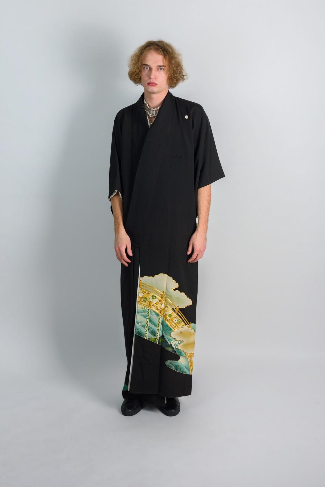 CELESTIAL BRIDGE Seeker|mens Kimono|japanese Robe|handmade|boho ...