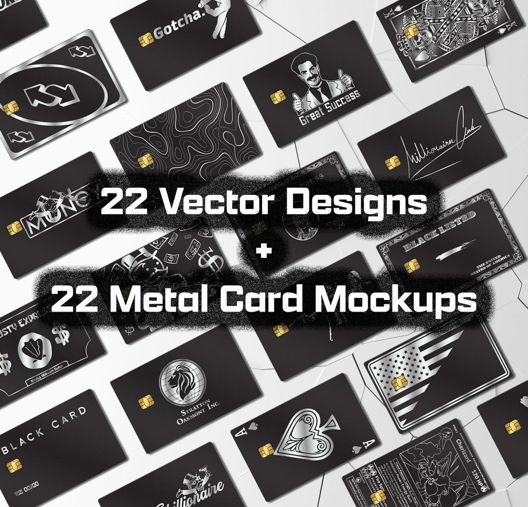 Ultimate Metal Card Design + Mockups Business Bundle - 22 Vector ...