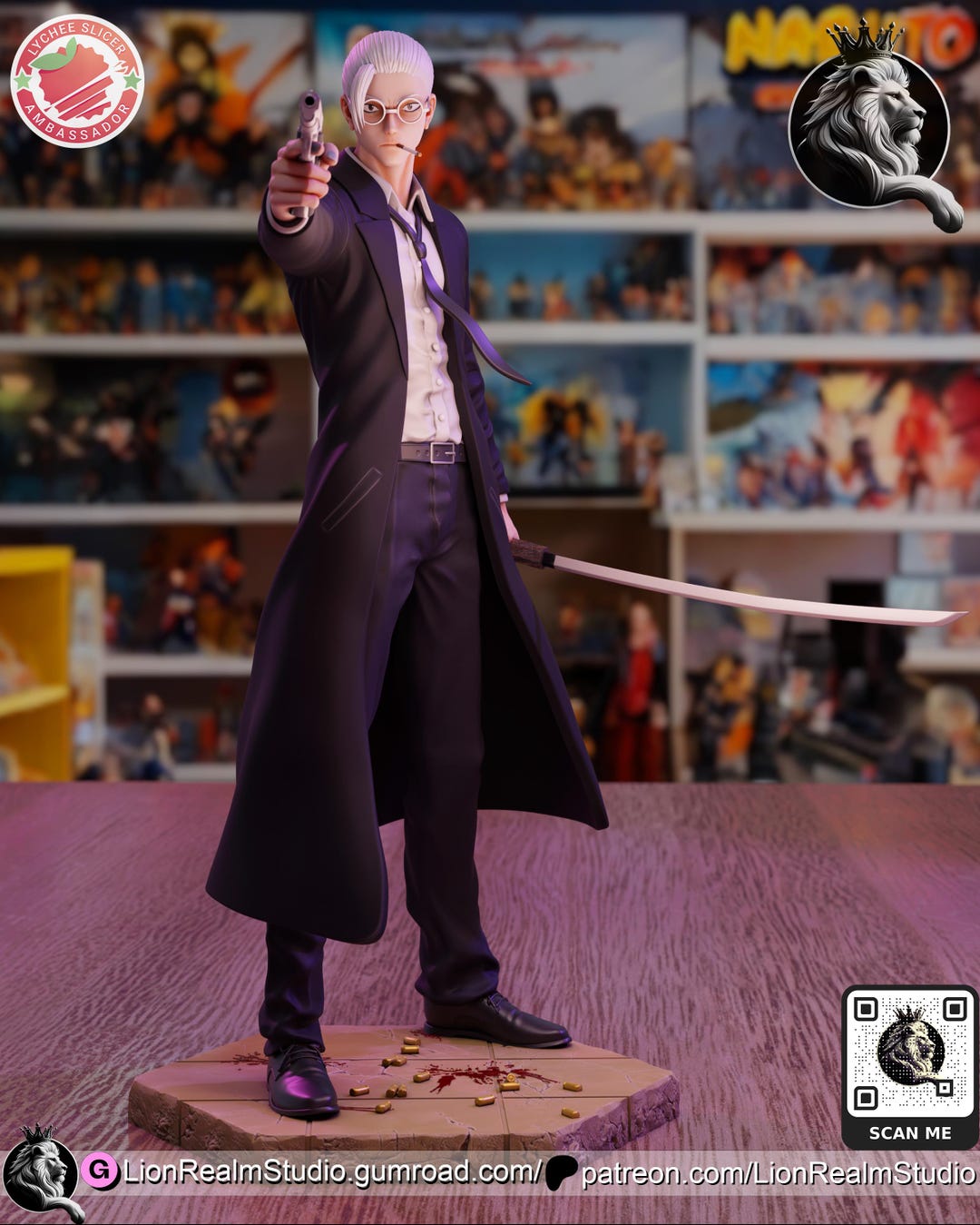 Taro Sakamoto Figure | Sakamoto Days | 16K Gold Plated | Ideal as a ...