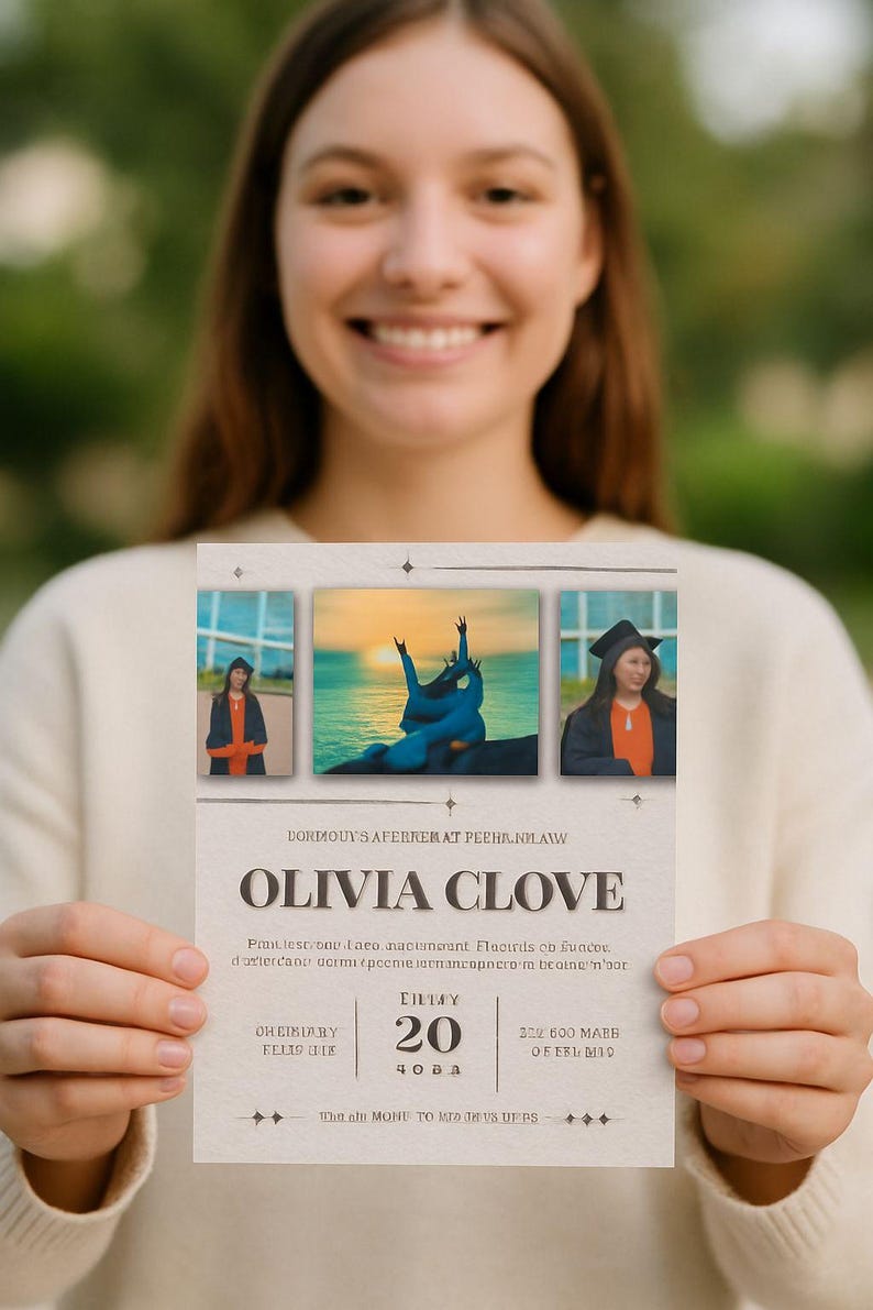 Photo Graduation Invitation | Class of 2025 | Editable Grad Party Card ...