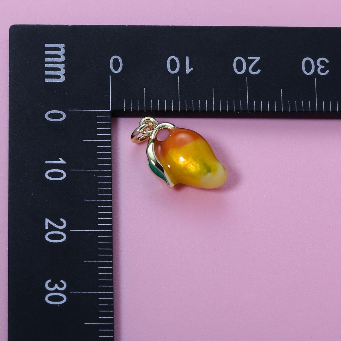 Mango Pendant,18k Gold Filled Enamel Fruit Charm,summer Inspiration ...