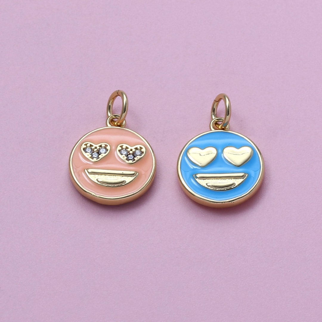 Smiley Face Charm,18k Gold Filled Smiley Face Charms,simplicity ...