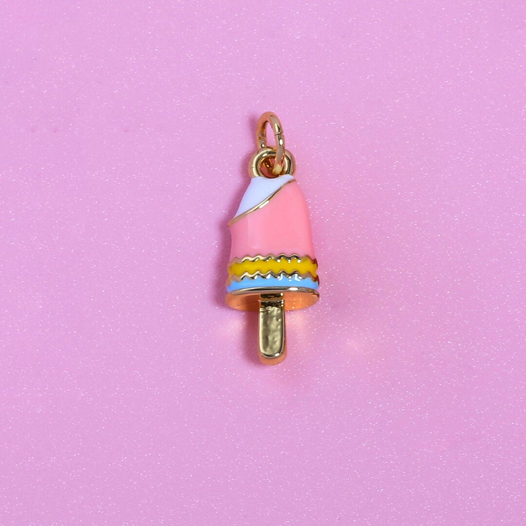 Ice Cream Charms,popsicles Charms,18k Gold Filled Enamel Ice Cream ...