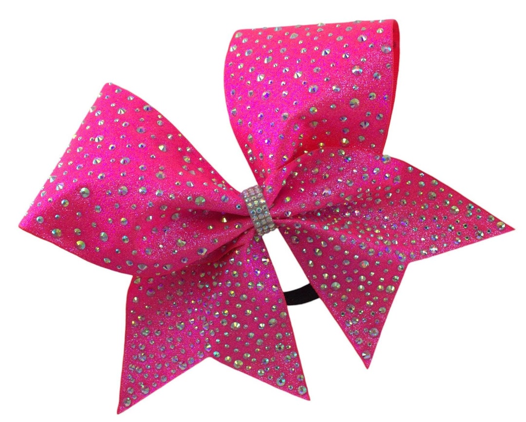 1pc Cheer Bow, Full Glitter Ribbon With Rhinestones, Hairbow, Hair Bow ...