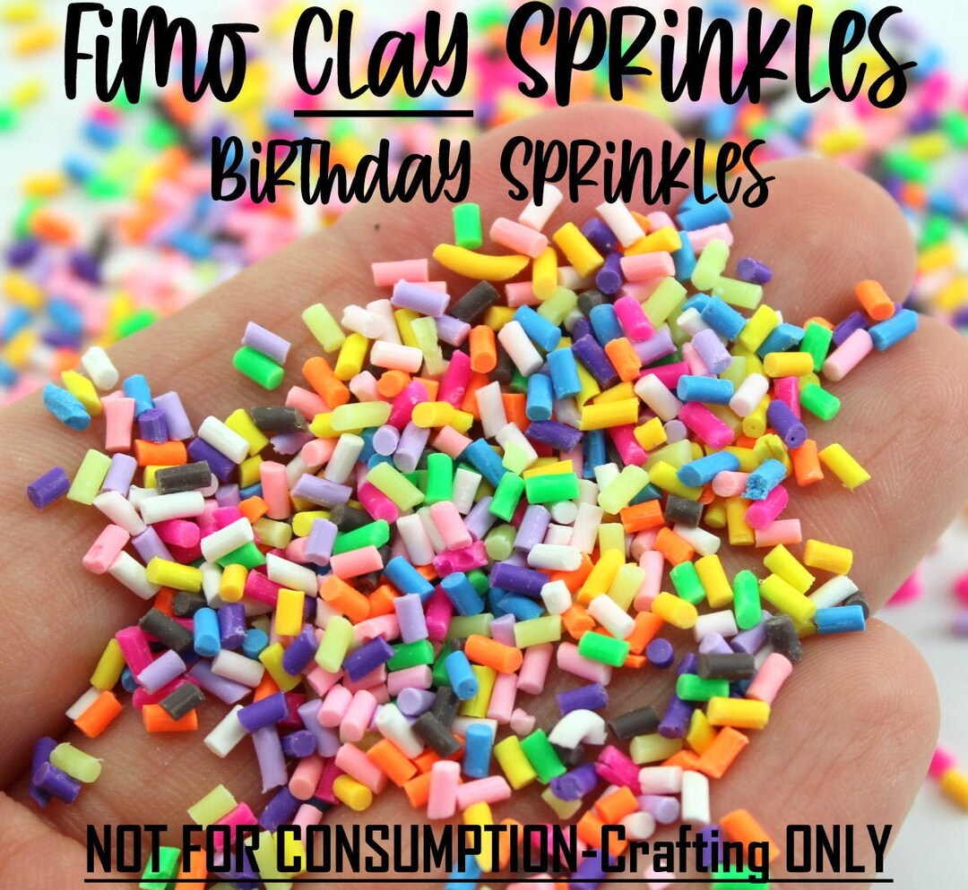 1/2 Ounce Clay Sprinkles, 3mm Fake Sprinkles, Fimo Clay, Resin Crafting ...