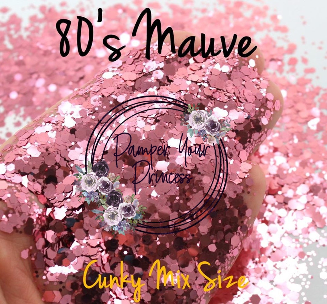 4oz Chunky Blend Glitter, Mixed Size Chunky Glitter, Rose Pink Glitter ...