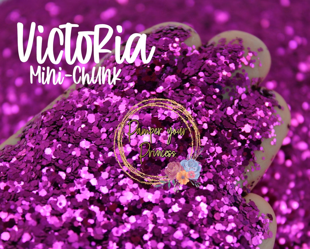 1oz Mini-chunk, Metallic Glitter, Polyester Glitter, Fushia Glitter ...