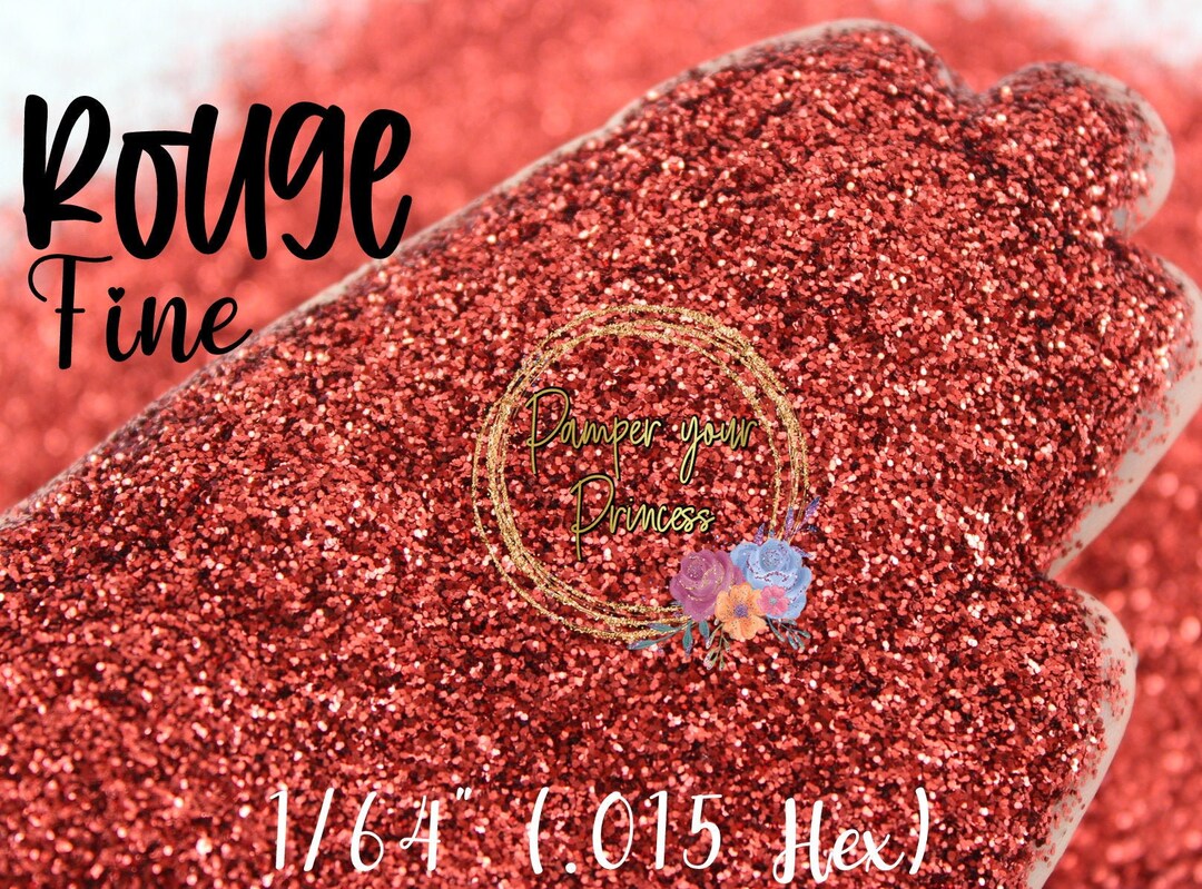 4oz Fine 1/64" Loose Glitter, Shimmer Glitter, Polyester Glitter, Red ...