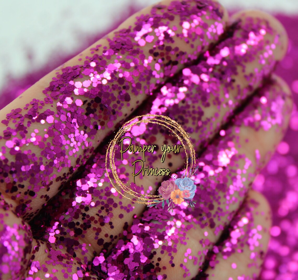 1oz Mini-chunk Metallic Glitter Polyester Glitter Fushia | Etsy