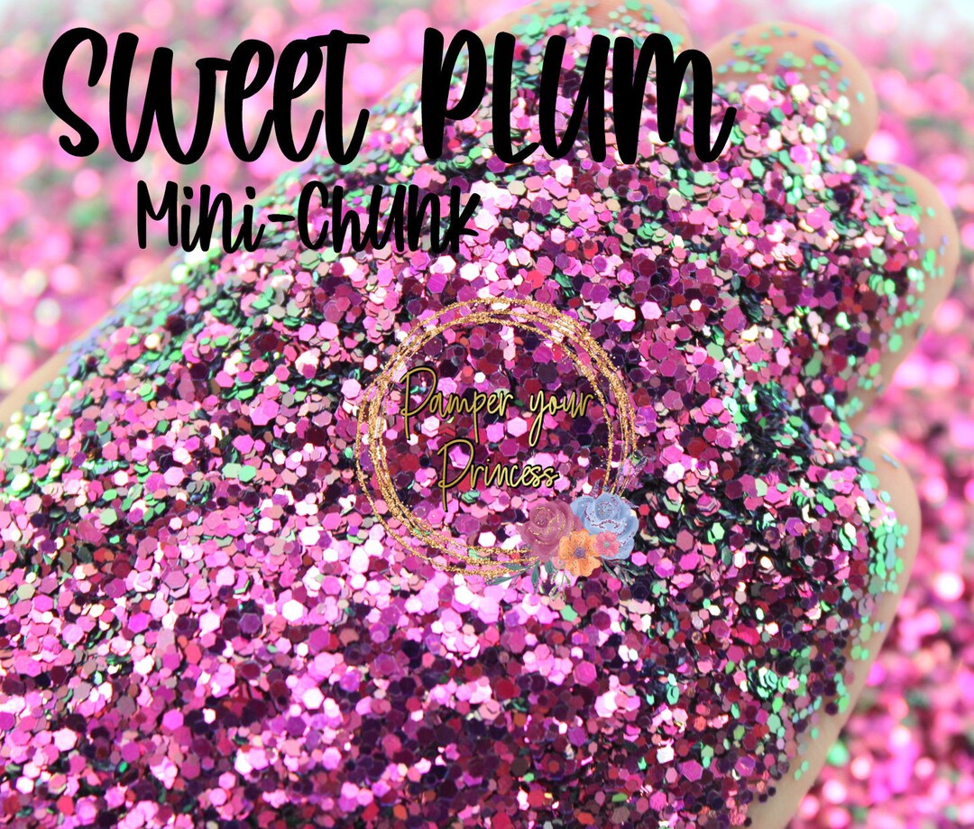 4oz Mini-chunk, Pink Color Shift Glitter, Chameleon Glitter, Polyester ...