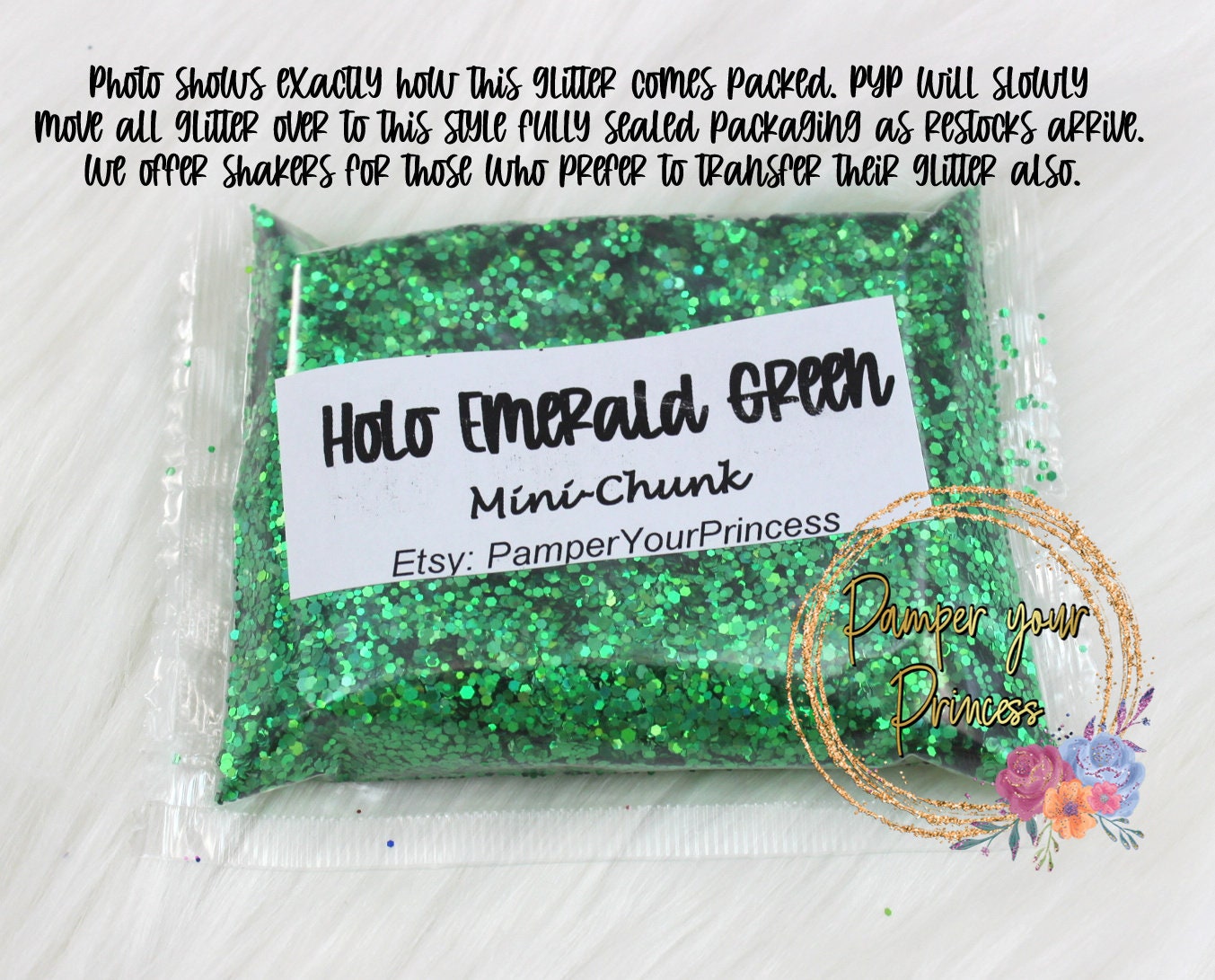 1oz Mini-Chunk Mixed Size Glitter Mini Chunky Green Glitter | Etsy