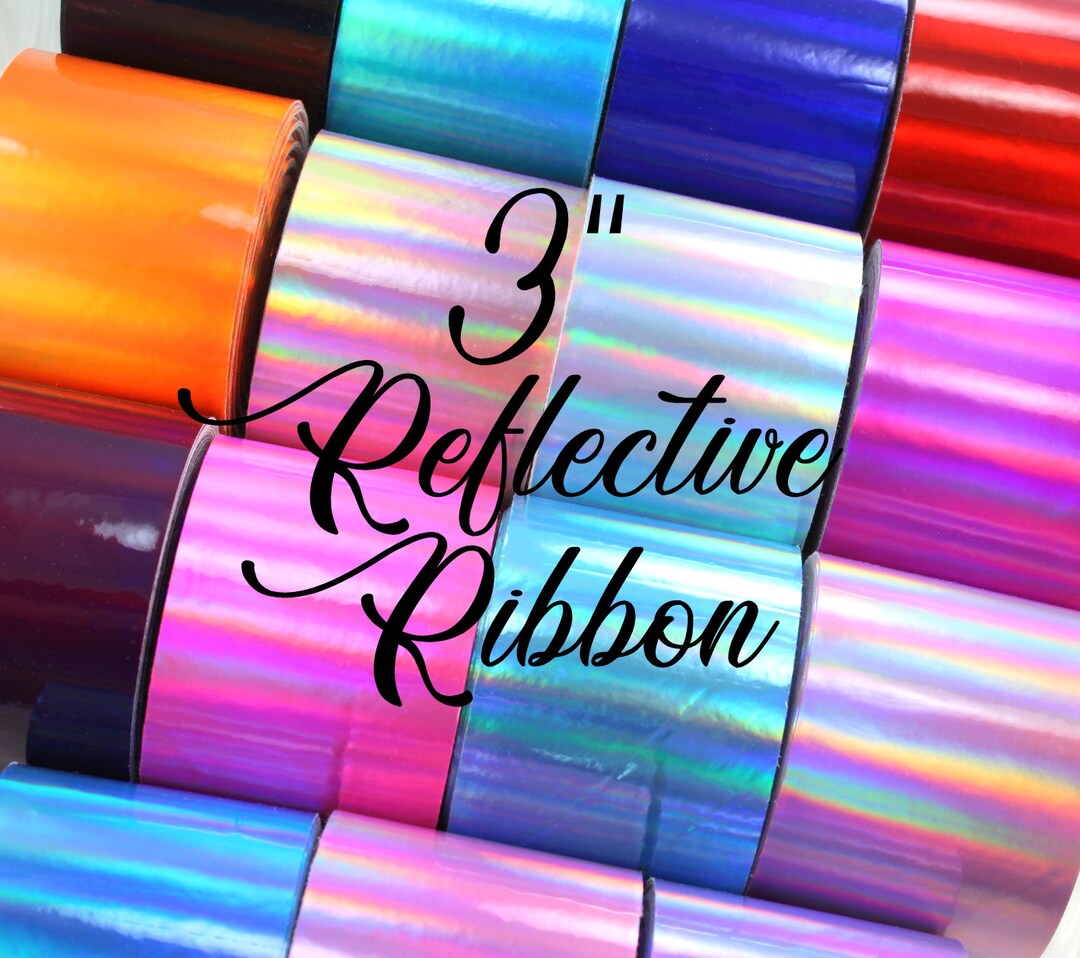 SALE 1yd 3 Reflective Ribbon, Mirror Ribbon, Soft and Pliable Shiny ...