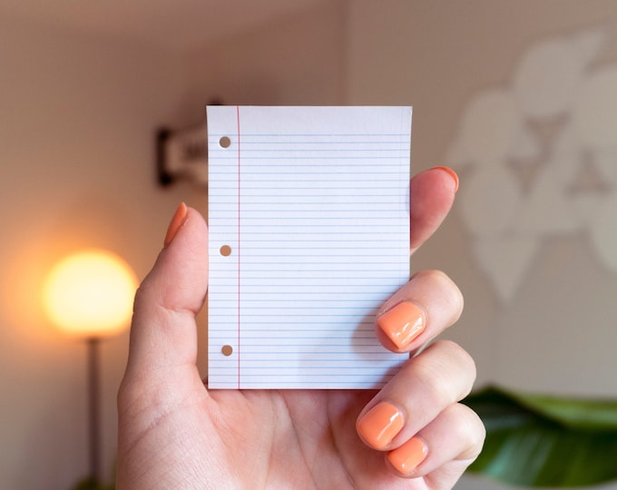 Mini Lined Paper Sticky Notes • Out of Line Sticky Notes • Tiny ...