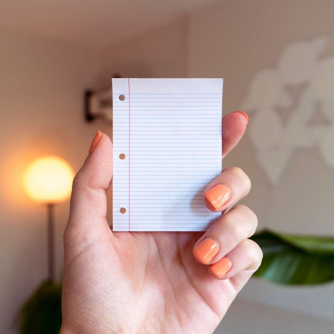 Mini Lined Paper Sticky Notes • Out of Line Sticky Notes • Tiny ...