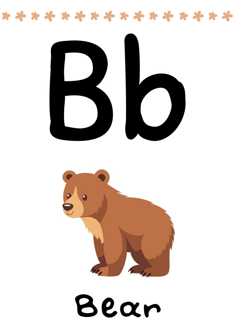 Animal Alphabet Poster – Digital Download | A–Z Adorable Animals | Kids ...