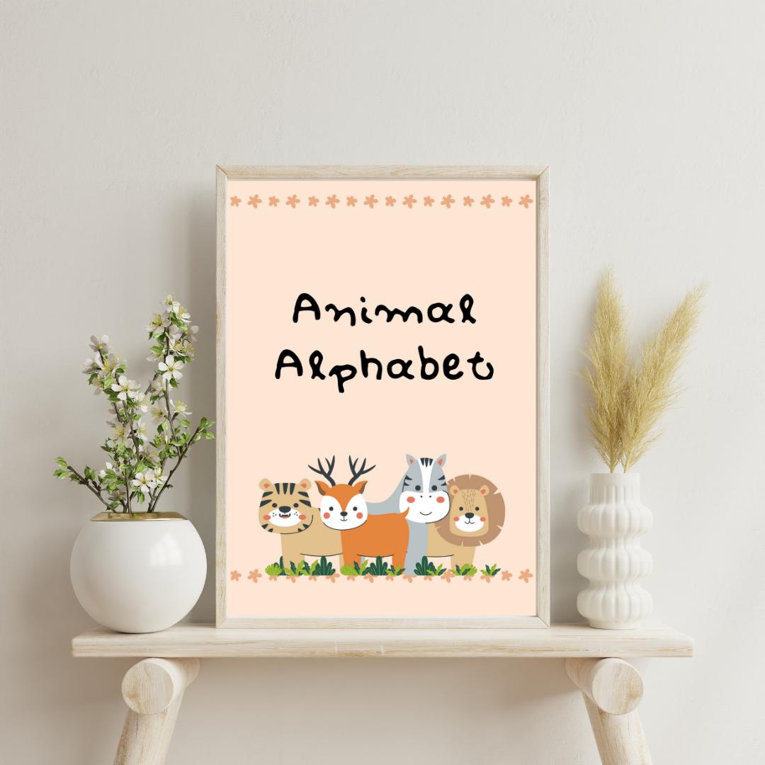 Animal Alphabet Poster – Digital Download | A–Z Adorable Animals | Kids ...