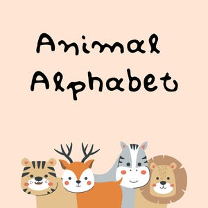 Animal Alphabet Poster – Digital Download | A–Z Adorable Animals | Kids ...