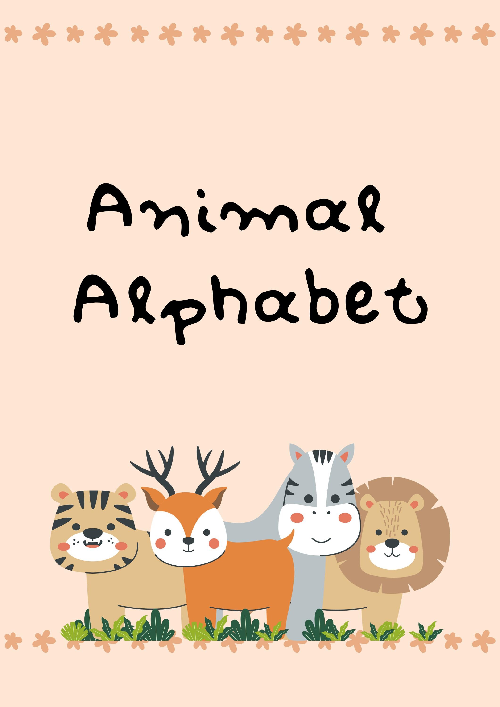 Animal Alphabet Poster – Digital Download | A–Z Adorable Animals | Kids ...