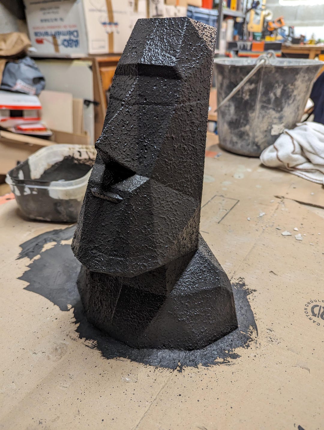 3D Printed Moai Head Concrete Casting Mould - Etsy