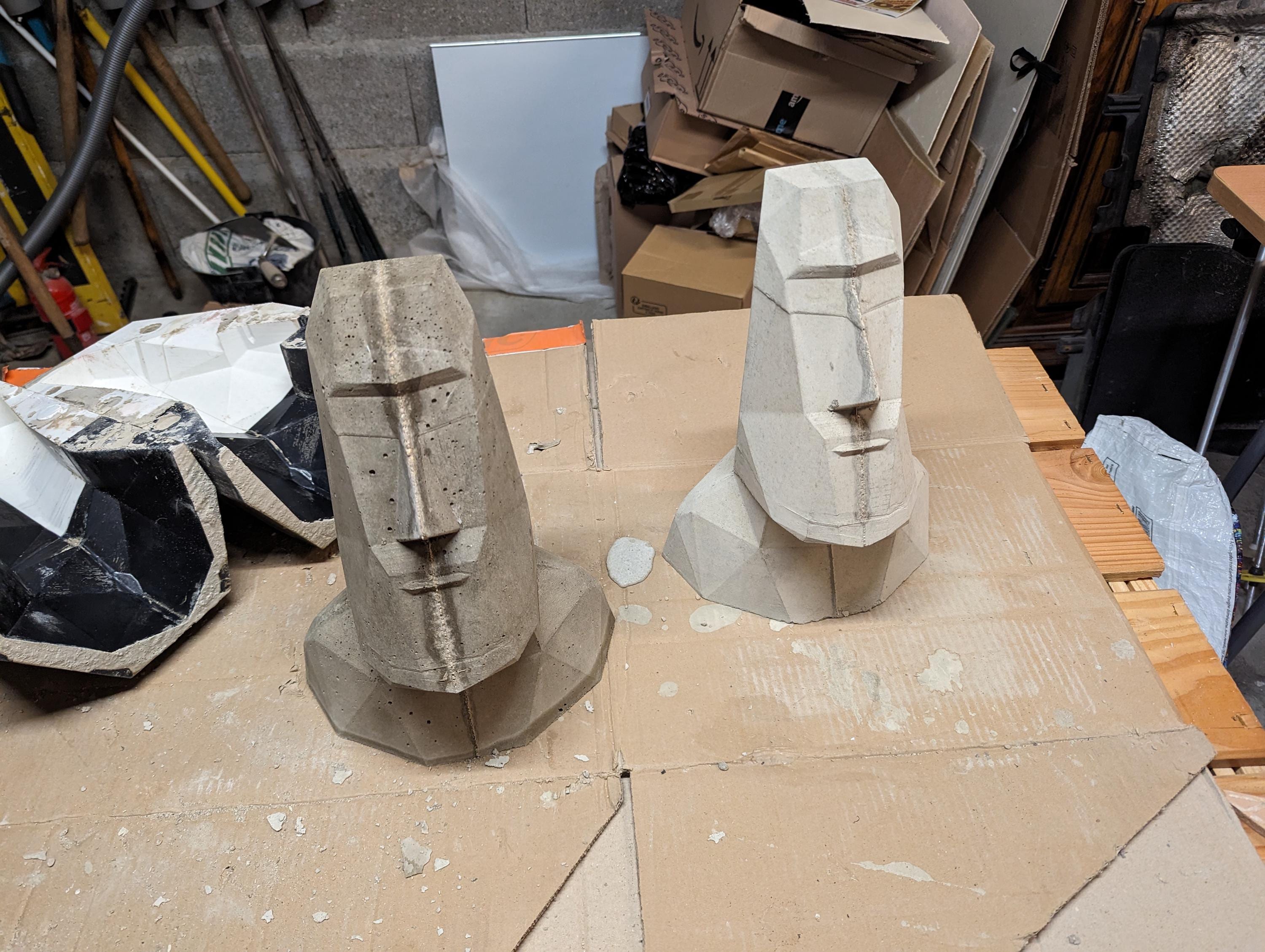 Moai Head Concrete Casting Mould - Physical Mould - Etsy