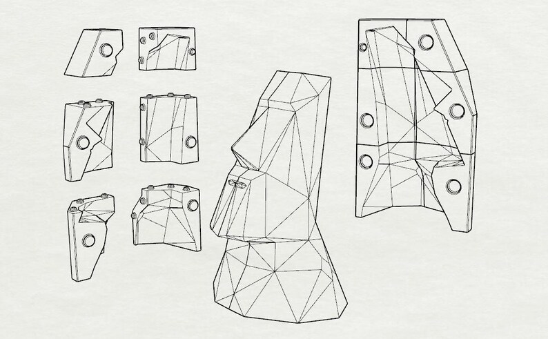 Moai Head Concrete Casting Mould - Physical Mould - Etsy