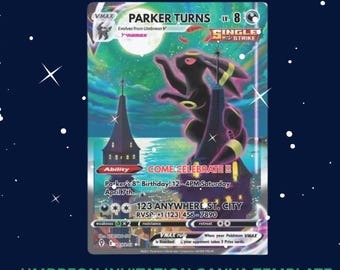 Editable Gengar VMAX Birthday Invitation, Pokemon Birthday Invitation ...