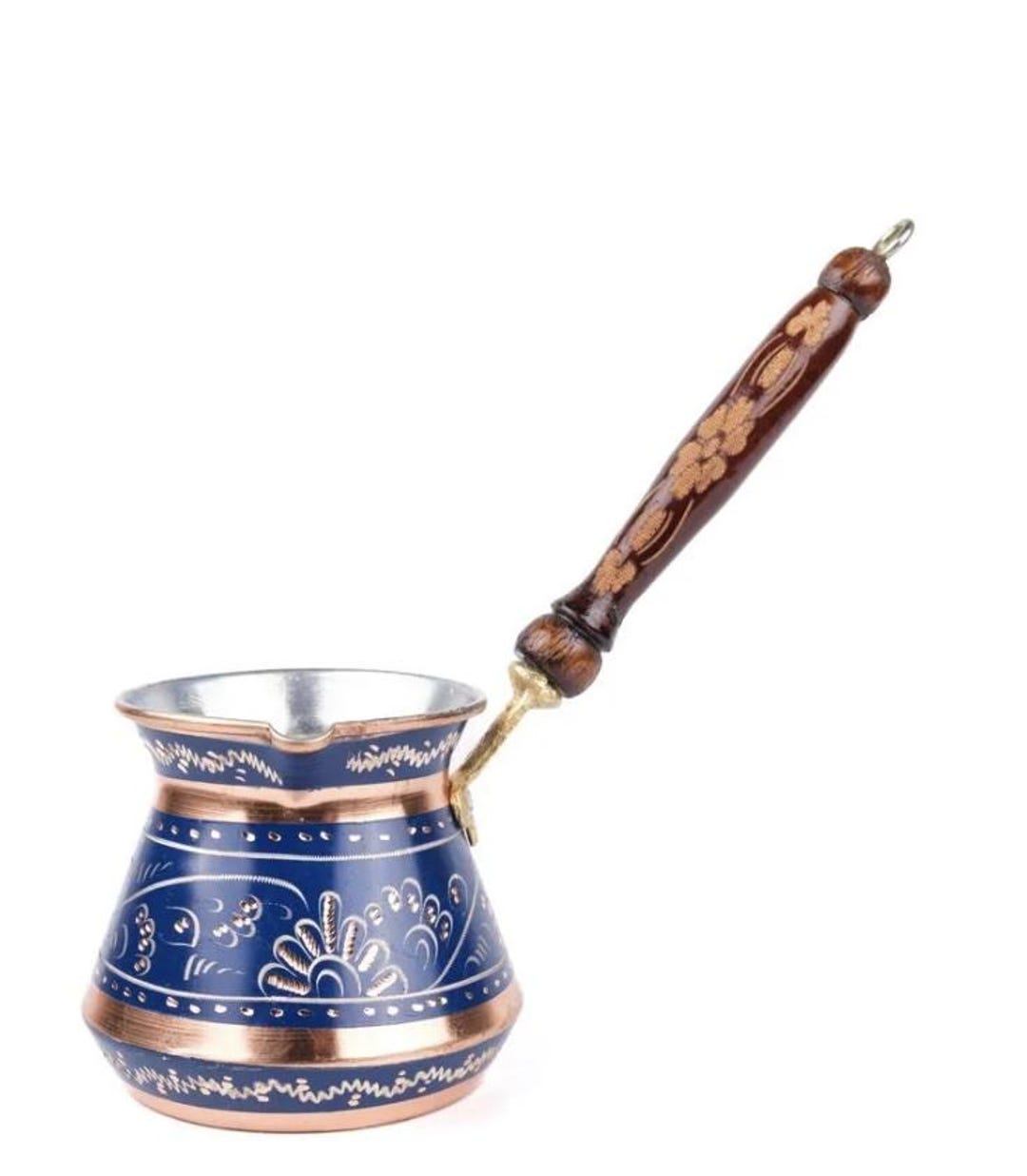 Handmade Copper Turkish Coffee Pot Cezve – Large 4 Cup Serving ...
