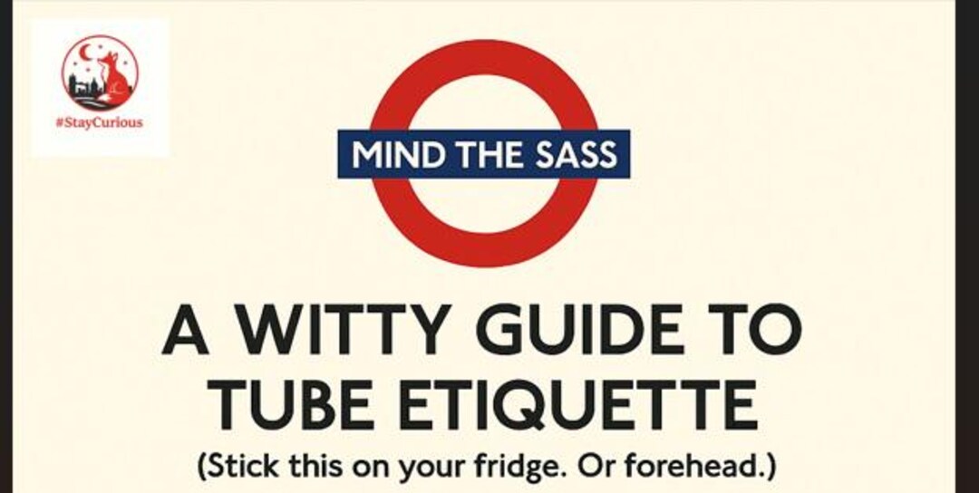 London Tube Etiquette Poster • Funny Printable • Witty Wanderer @witty ...