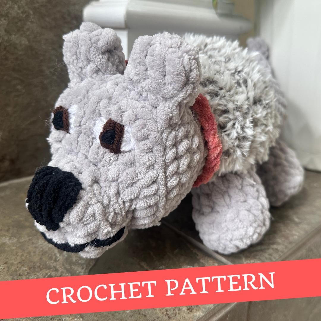Minecraft Dennis Inspired Wolf Crochet Pattern (PDF) - Etsy