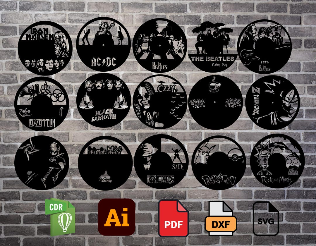 Megapack 38 Premium Laser Cut Art Bundle – Famous Bands & Iconic ...