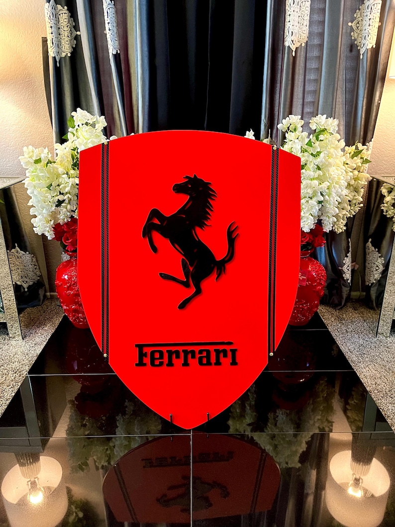 Ferrari Sign Ferrari Logo, Ferrari Poster, Classic Cars, Man Cave ...