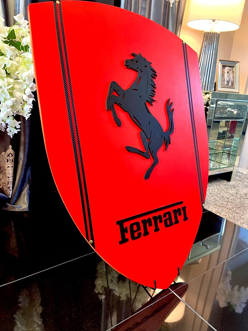 Ferrari Sign Ferrari Logo, Ferrari Poster, Classic Cars, Man Cave ...