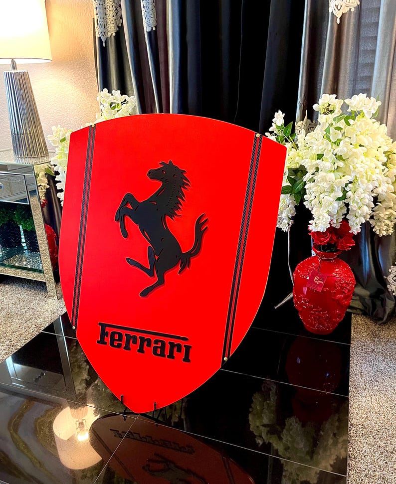 Ferrari Sign Ferrari Logo, Ferrari Poster, Classic Cars, Man Cave ...
