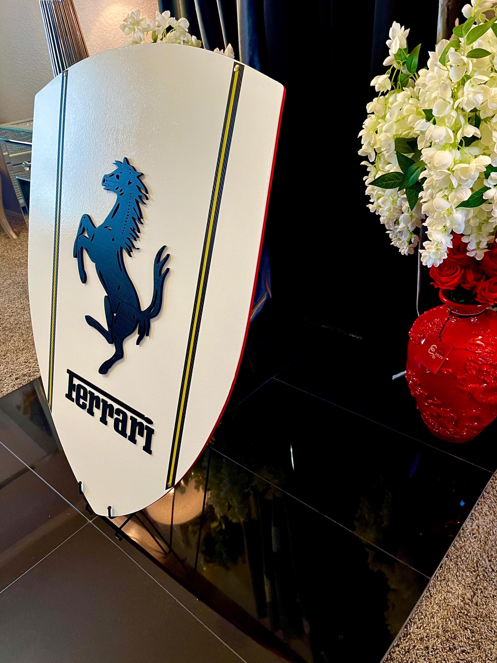 Ferrari Sign ,ferrari Logo,custom Sign ,classic Car Ferrari Poster ...