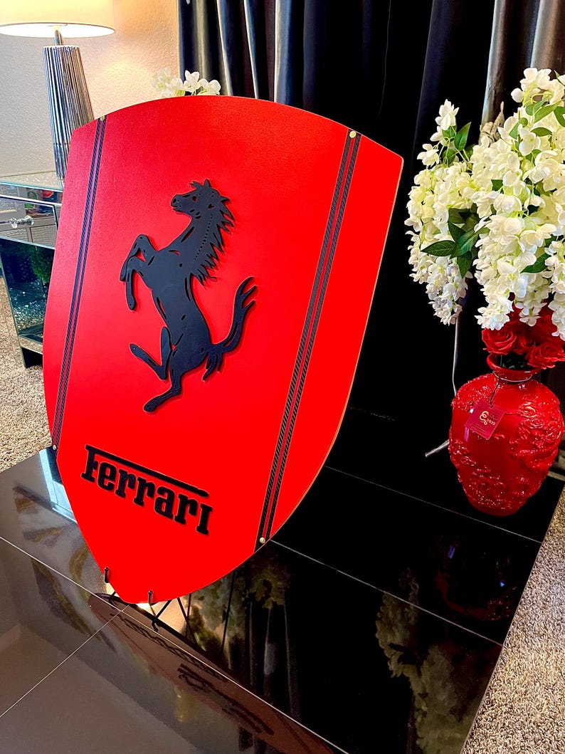 Ferrari Sign Ferrari Logo, Ferrari Poster, Classic Cars, Man Cave ...