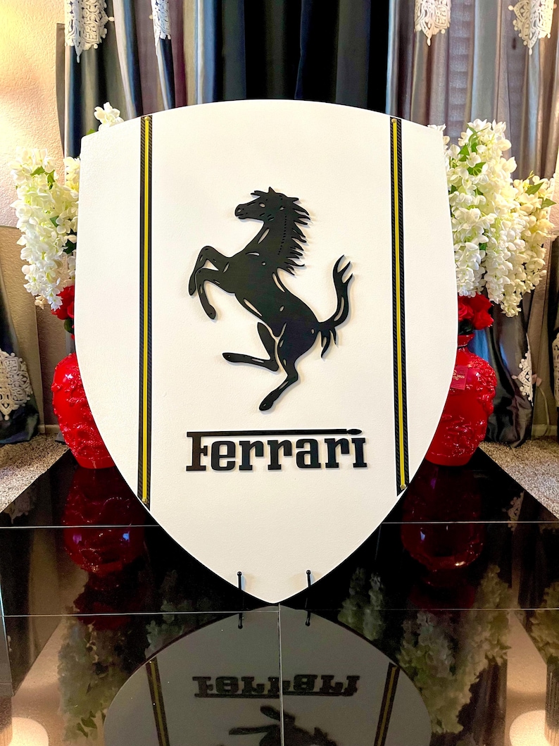 Ferrari Sign ,ferrari Logo,custom Sign ,classic Car Ferrari Poster ...